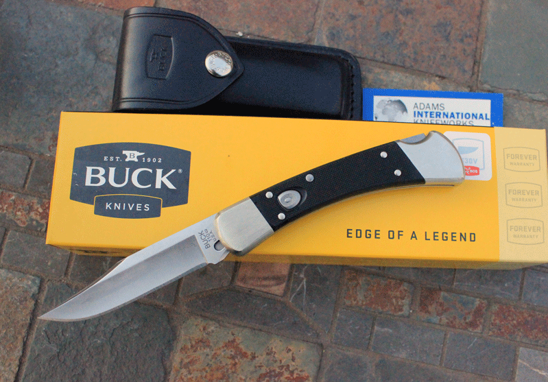 Buck 110 ELITE Factory AUTO w/ Nickel Silver & S30V, Adams International Knifeworks